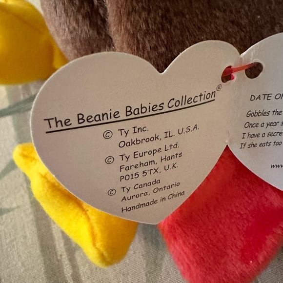 Toys | Ty Beanie Baby Gobbles The Turkey 1996 Rare And Retired | Poshmark